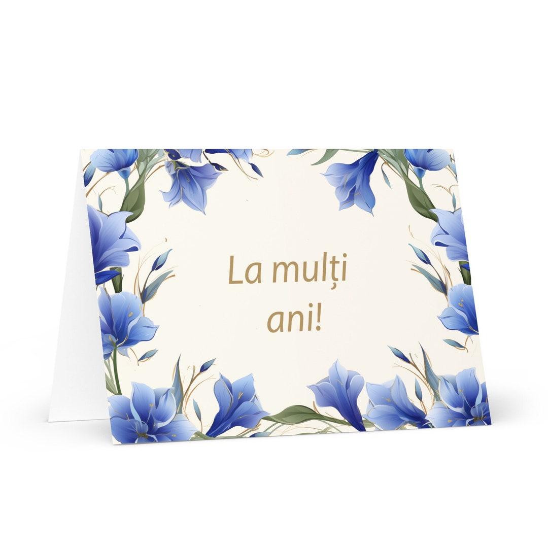 Romanian Birthday Card Flowers - Romania Greeting Festive Wish Colorful ...