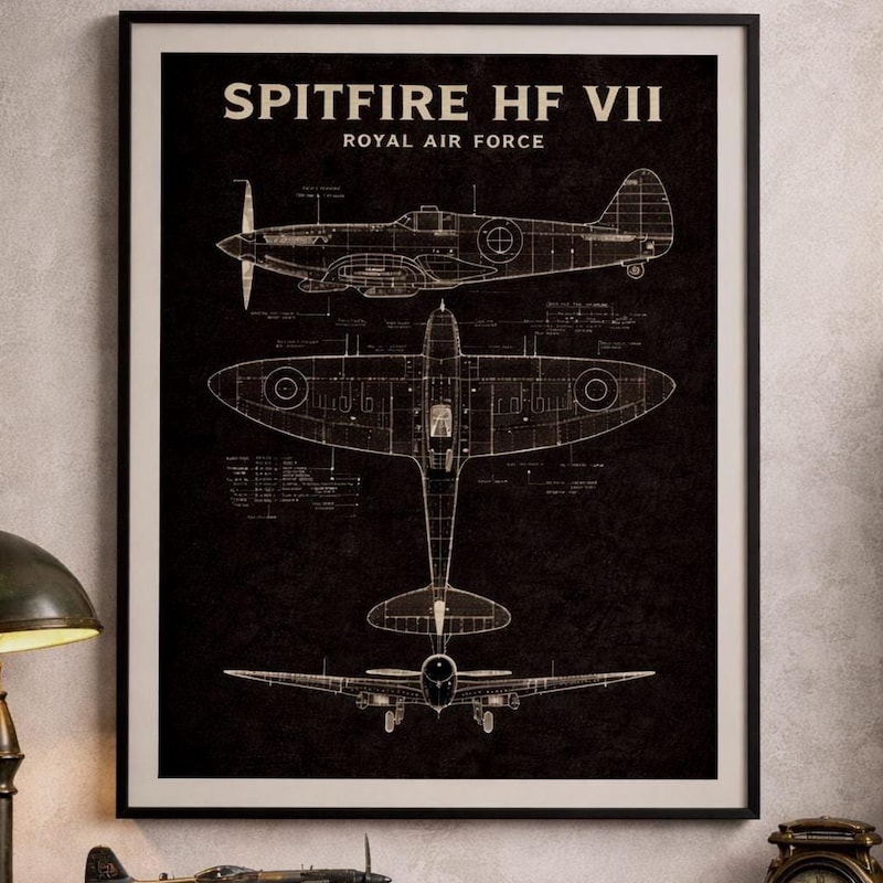 Spitfire Fighter Poster - Etsy