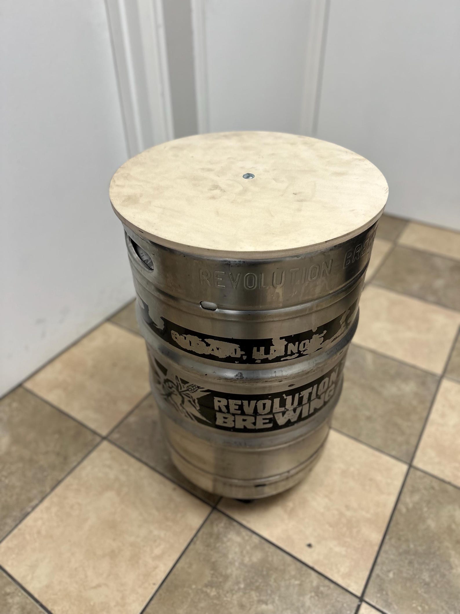 Upcycled Beer Keg Stool on Wheels: Handmade Industrial Bar Furniture - Etsy