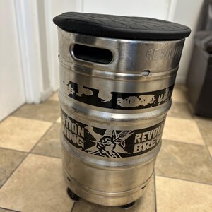 Upcycled Beer Keg Stool on Wheels: Handmade Industrial Bar Furniture - Etsy