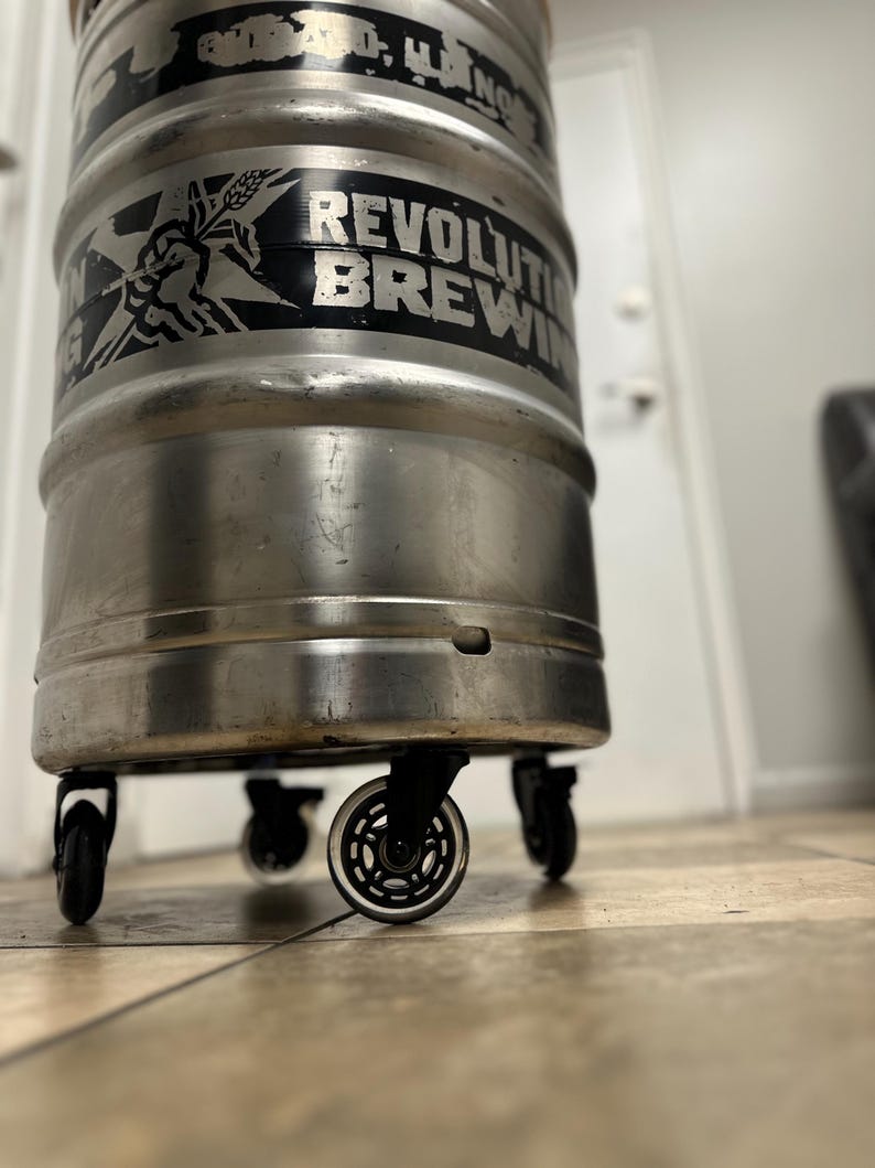 Upcycled Beer Keg Stool on Wheels: Handmade Industrial Bar Furniture - Etsy