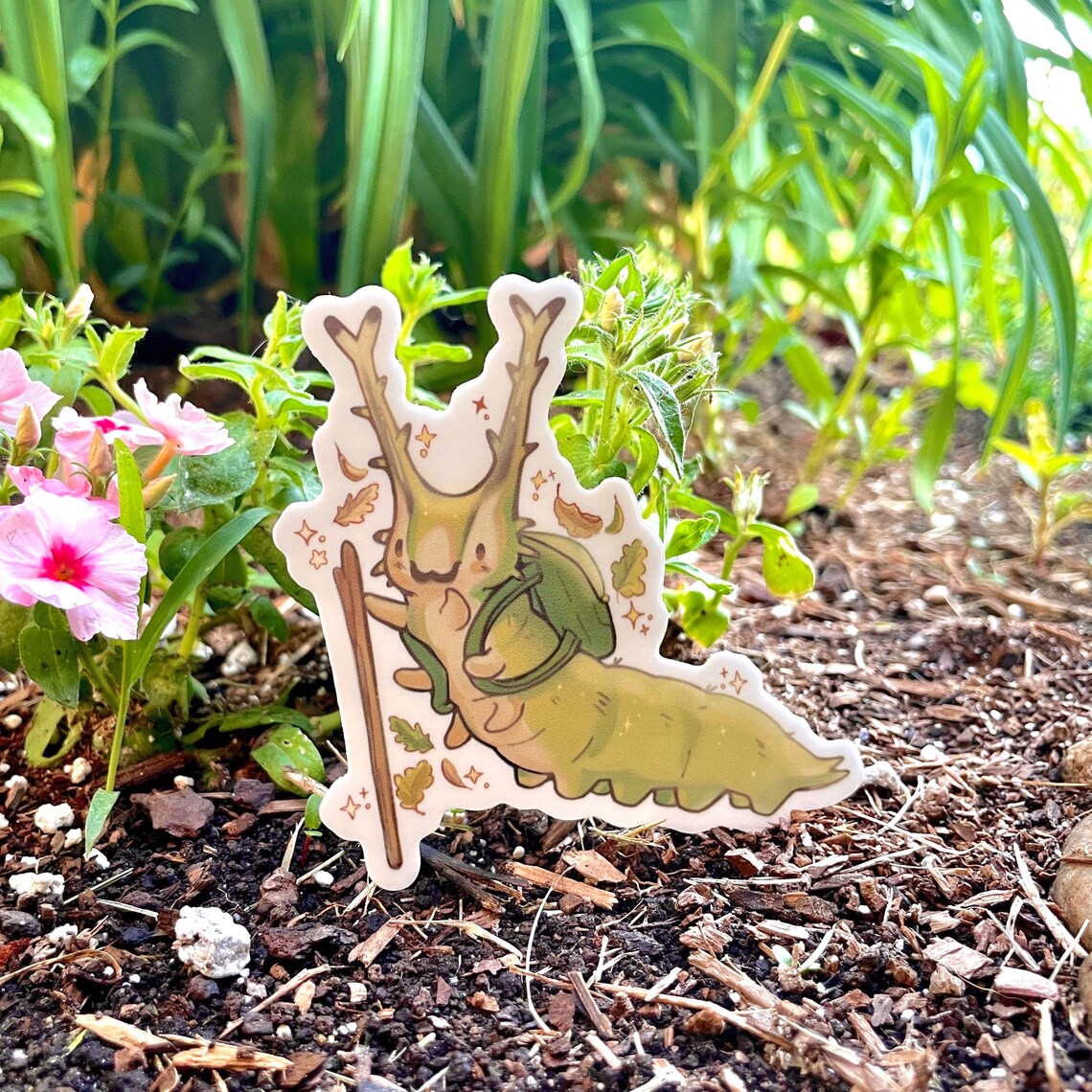 Japanese Emperor Caterpillar, Hiking, Bug, Insect, Vinyl Sticker - Etsy
