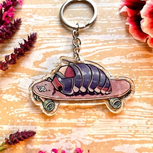 Skater Isopod, Pill Bug, Cute, Crustacean, Bug, Skateboard, Acrylic ...