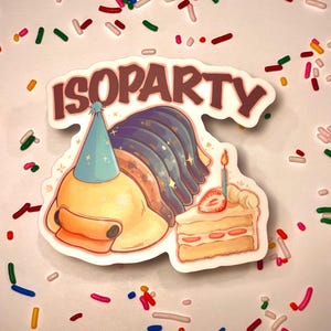 Rubber Ducky Isopod, Bug, Party, Cake, Isoparty, Vinyl Sticker - Etsy