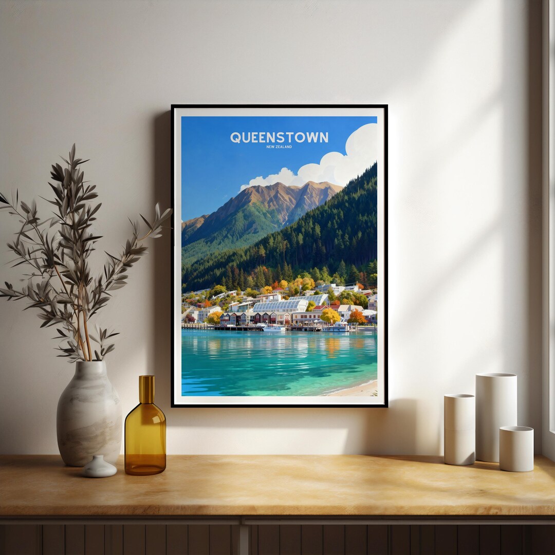 DIGITAL DOWNLOAD Queenstown Print, City Poster | INSTANT Download of 5 ...