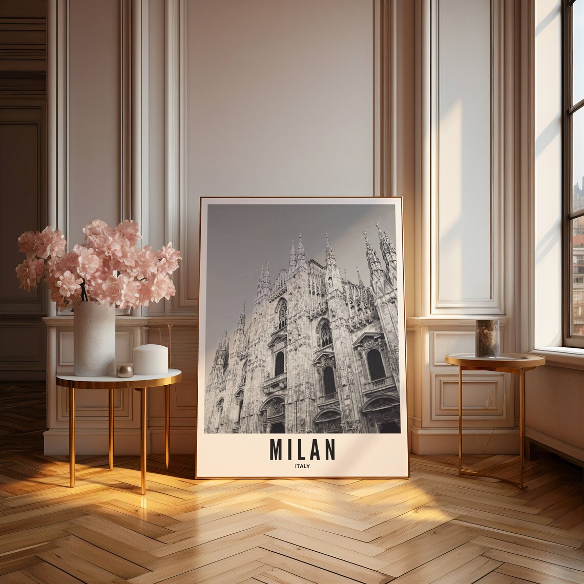 DIGITAL DOWNLOAD Milan Print, City Poster in Black and White | INSTANT ...