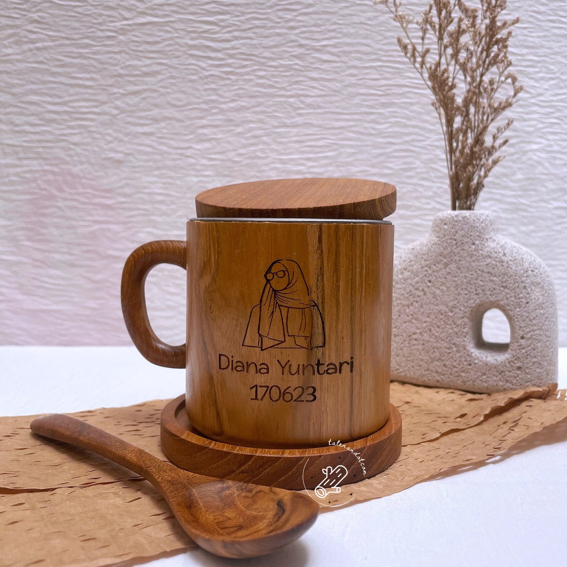 Personalized Wooden Cup/ Wooden Glass/ Teak Wood Cup/ Wooden Drinking ...