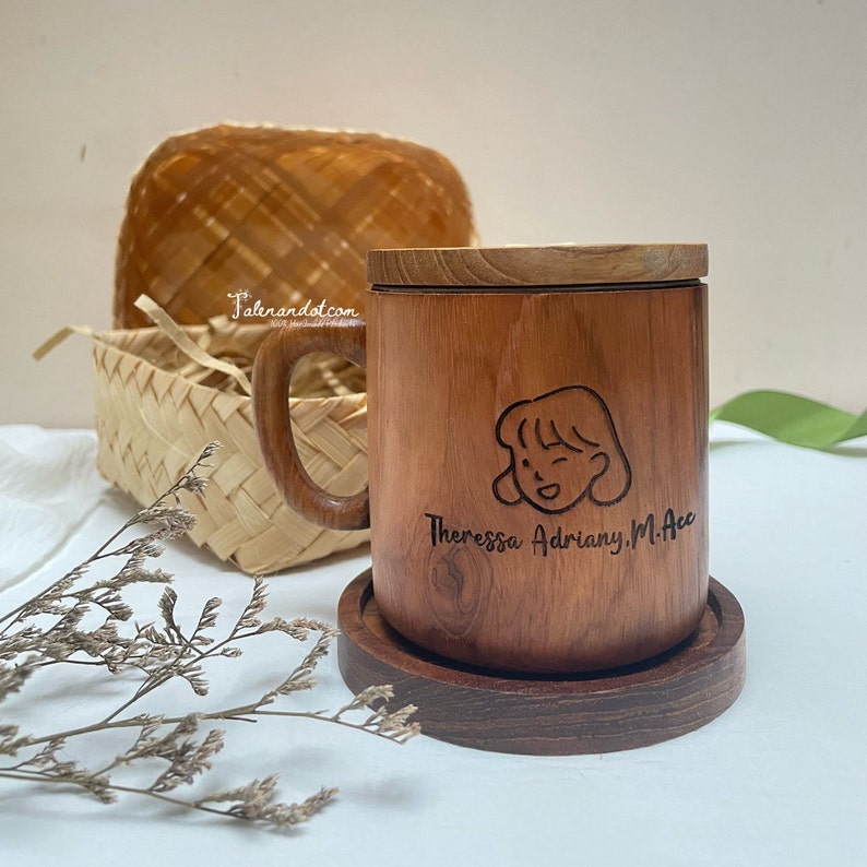 Personalized Wooden Cup/ Wooden Glass/ Teak Wood Cup/ Wooden Drinking ...