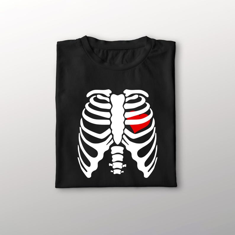 Rib Cage Svg, Heart Design PNG, Scalable Image for Baby or Adult ...