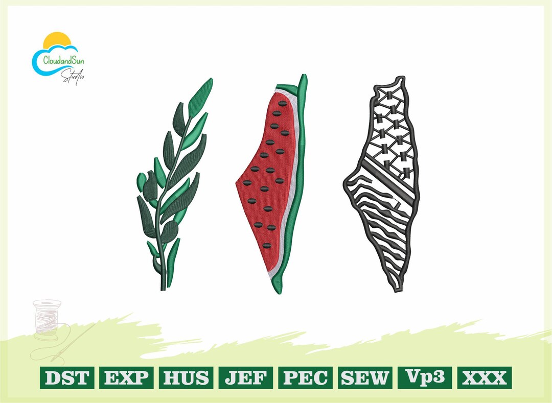 Palestine Flag Machine Embroidery, Palestine Embroidery Patterns ...
