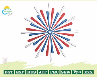 Fireworks Machine Embroidery Design, Fireworks Embroidery Designs ...