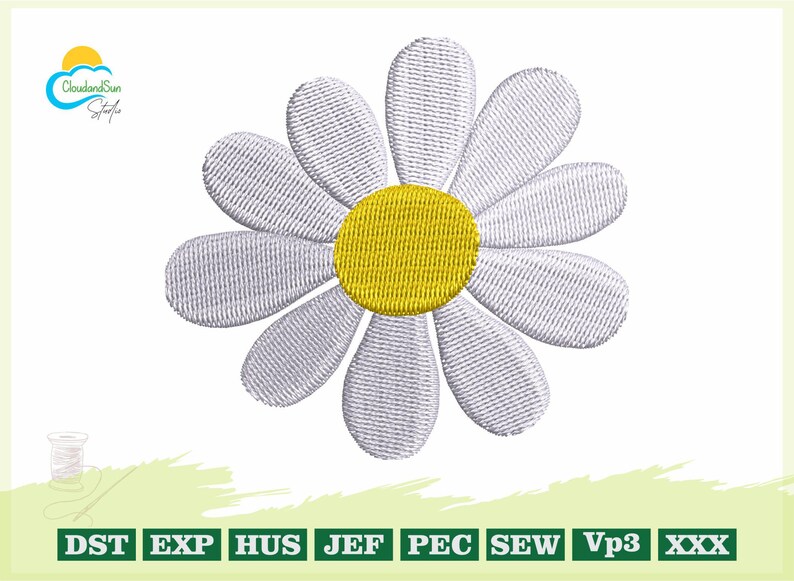 Mini Daisy Flower Machine Embroidery File, Daisy Embroidery Flower ...