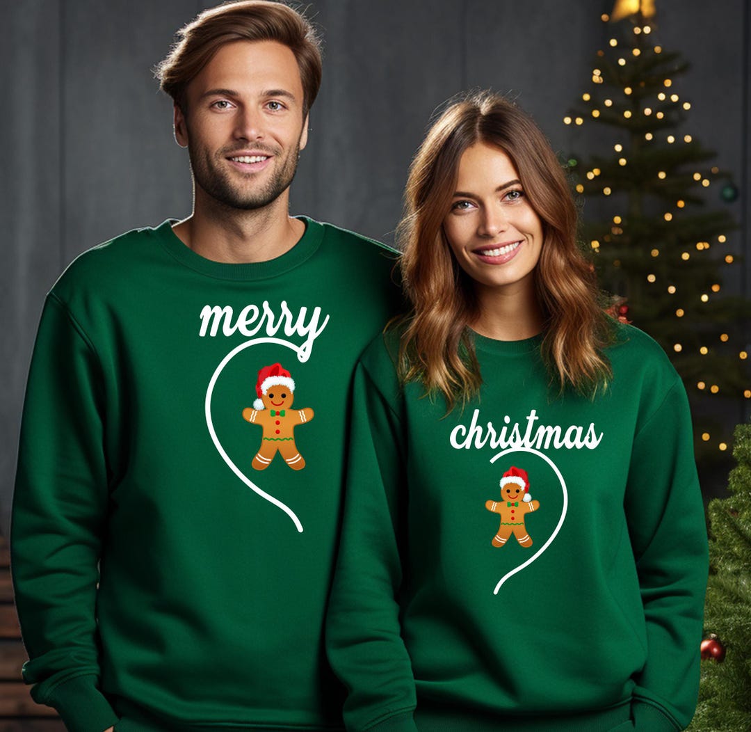 Couples Matching Christmas Sweater, Merry Christmas Sweater, Ginger ...