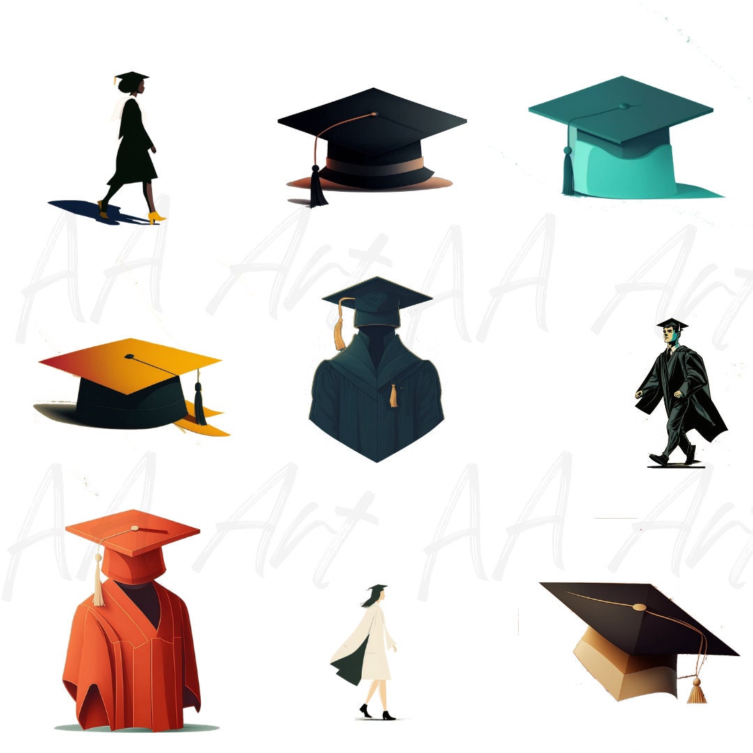 Watercolor Graduation Png, Graduation Cap, Graduation Clipart ...
