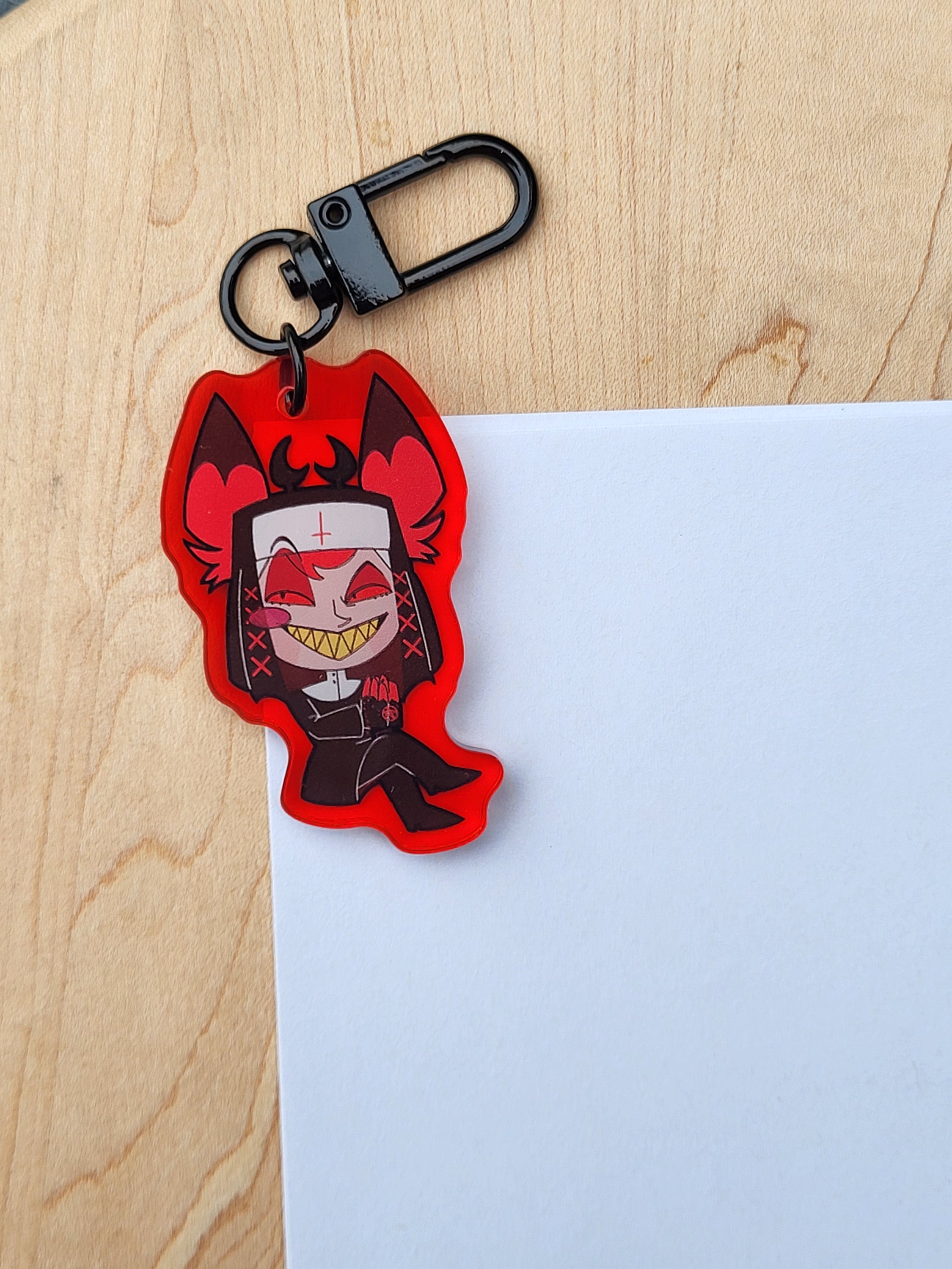 Hazbin Hotel Acrylic Keychains Charlie Alastor Lucifer Angel Dust Husk ...