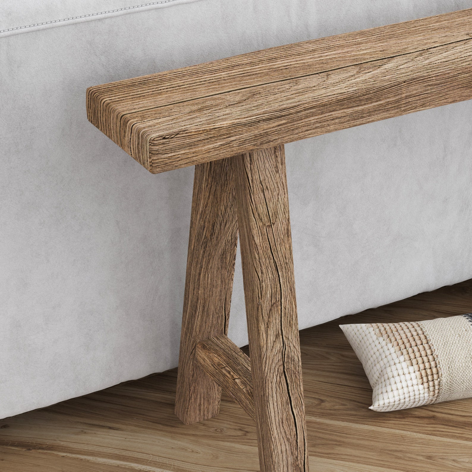 Antique Rustic Skinny Bench Wood Bench Reclaimed Wood Seating Vintage ...