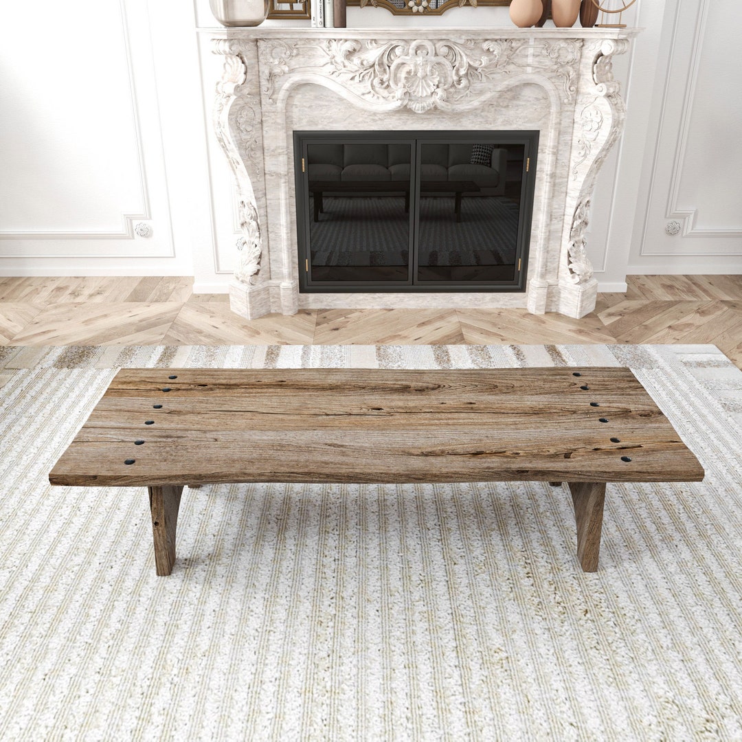 Long Coffee Tables in Rustic Style - Reclaimed Wood Coffee Table - Wood ...