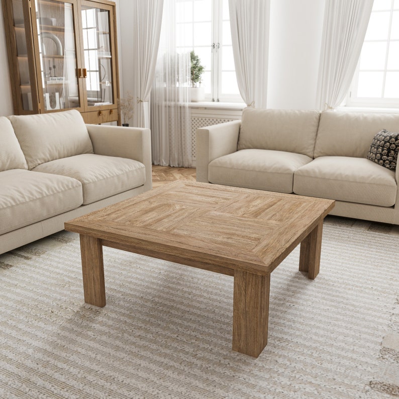 Rustic Square Coffee Table reclaimed Wood Coffee Table Large Square ...