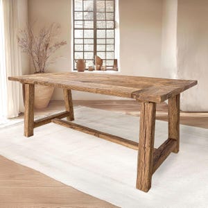 Rustic Dining Table: Reclaimed Wood Farmhouse Style - Custom Sizes ...