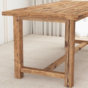 Reclaimed Wood Dining Table: Rustic Furniture - Solid Tabletop - Etsy