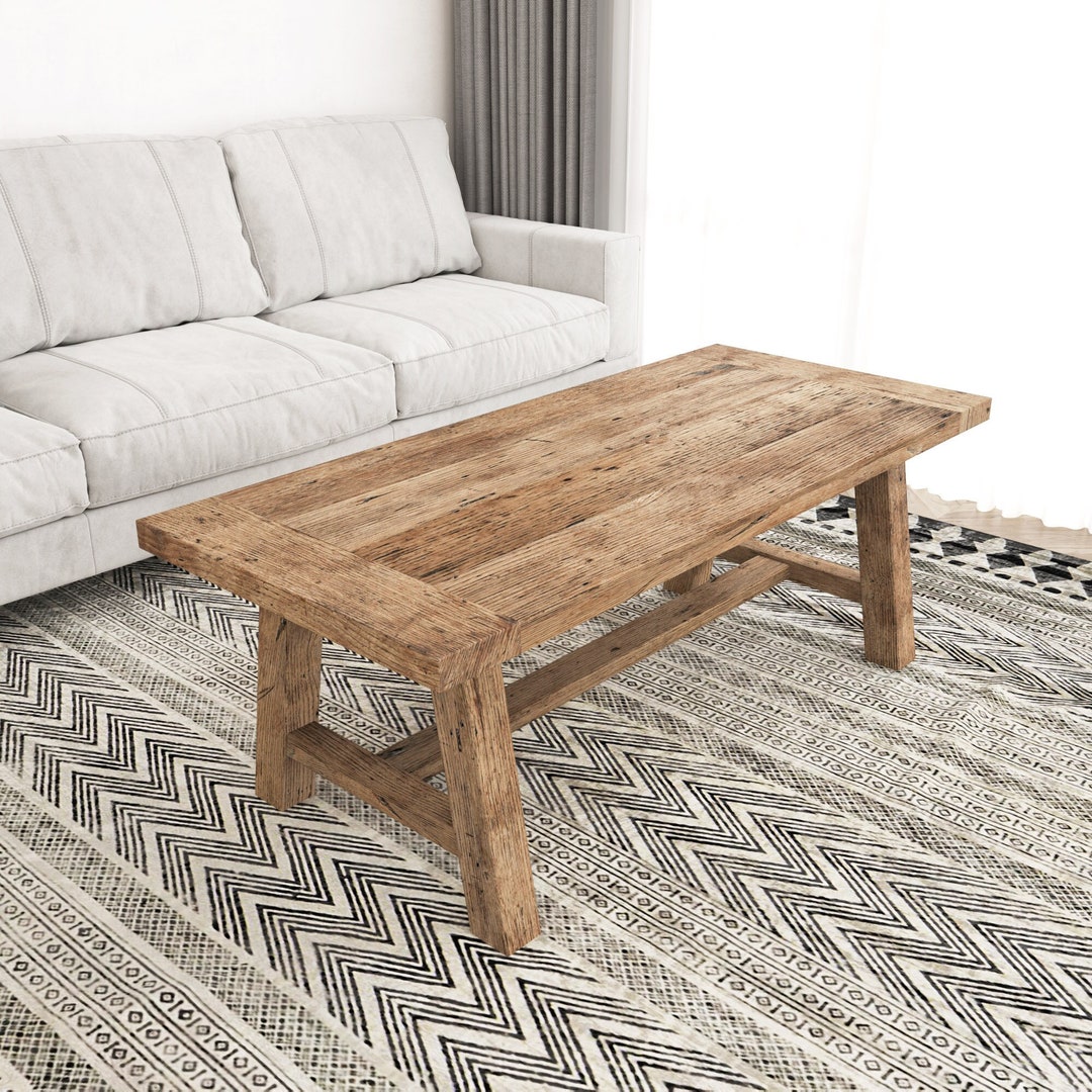 Reclaimed Wood Coffee Table - Long Coffee Table - Unique Coffee Table ...