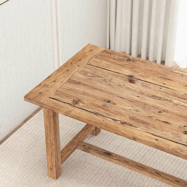 Reclaimed Wood Dining Table: Rustic Furniture - Solid Tabletop - Etsy