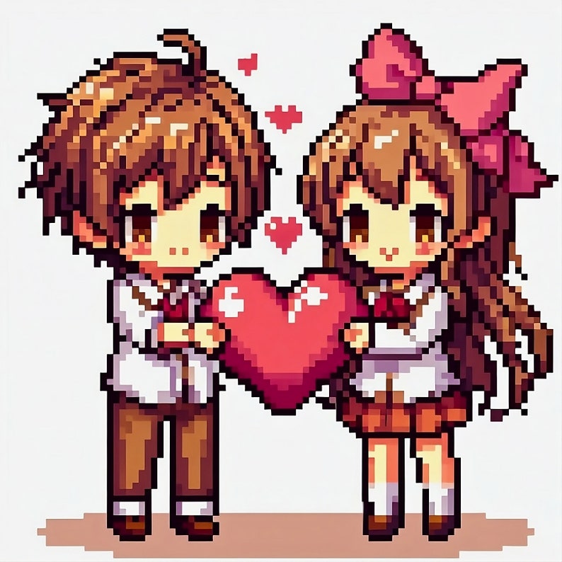 Valentine's Day Pixel Art - Etsy