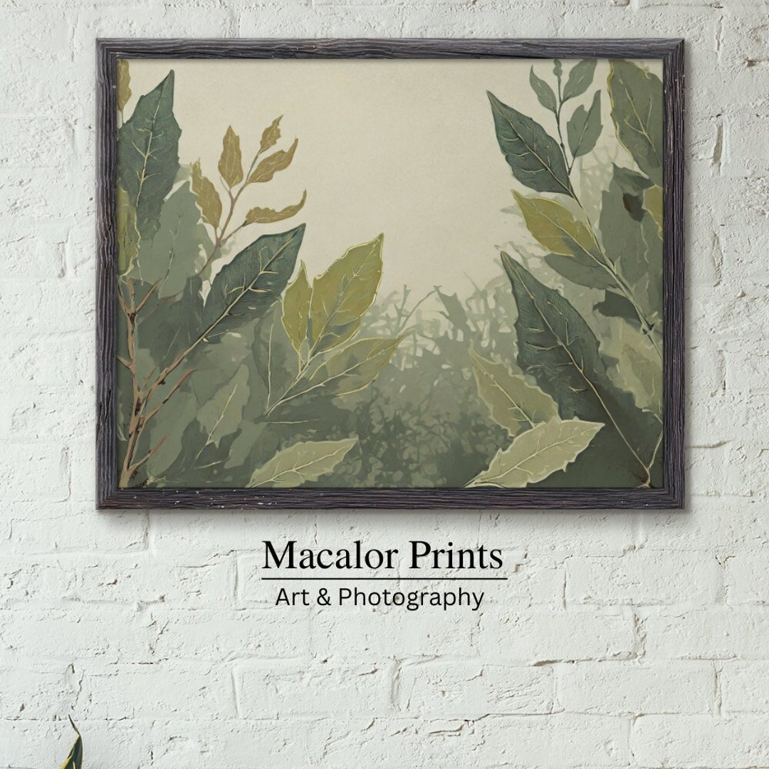Printable Leaves Decor Print | Digital Download | Muted Prints ...