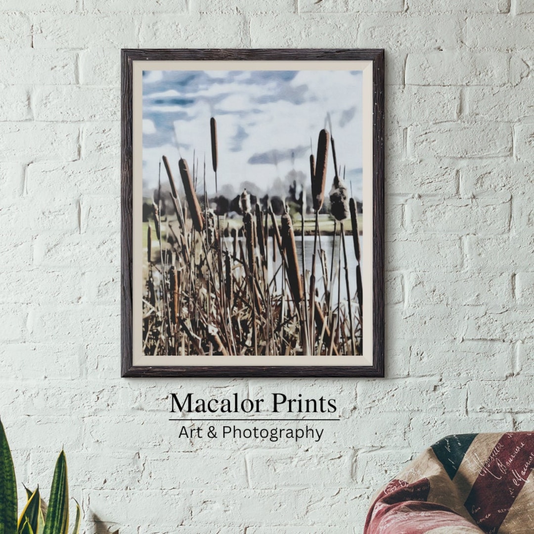 Printable Cattails Wall Art Print | Digital Download | Landscape Living ...