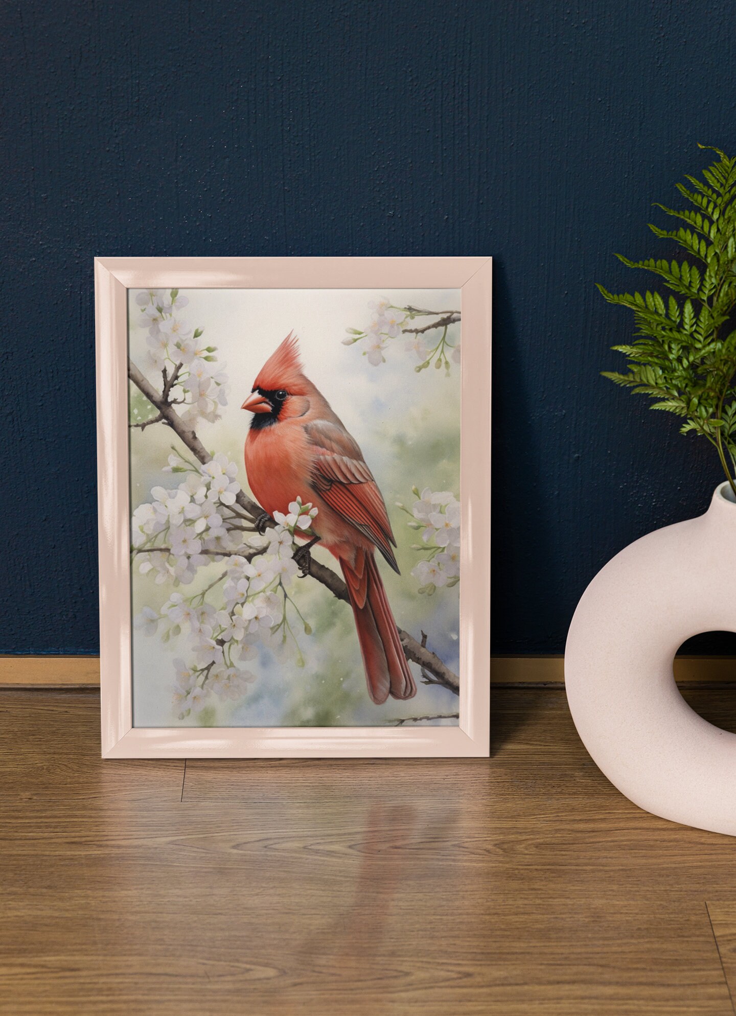 Printable Spring Decor Cardinal Wall Art Print | Digital Download ...