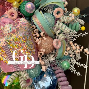 Pastel Candy Festive Wreath Pastel Jewel Sweets Wreath Whimsical ...