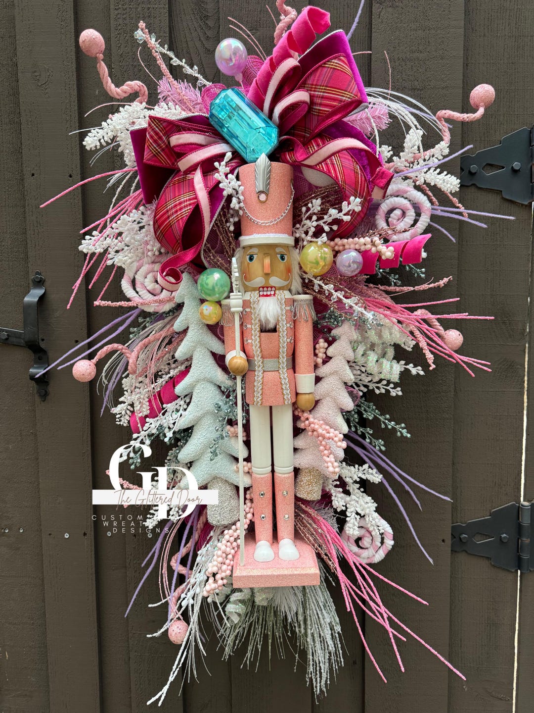 Pink Nutcracker Christmas Swag: XL Holiday Wreath - Etsy