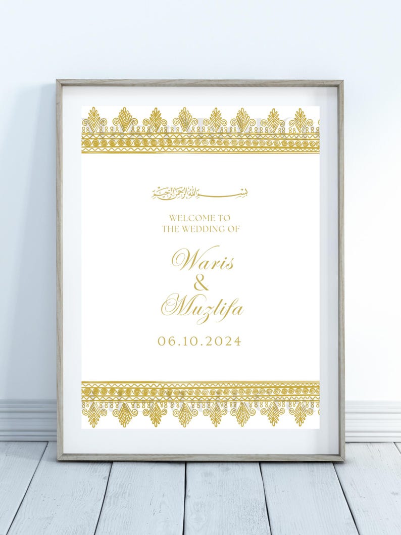 Wedding Walima Henna Night Nikkah Engagement Entrance Sign With ...