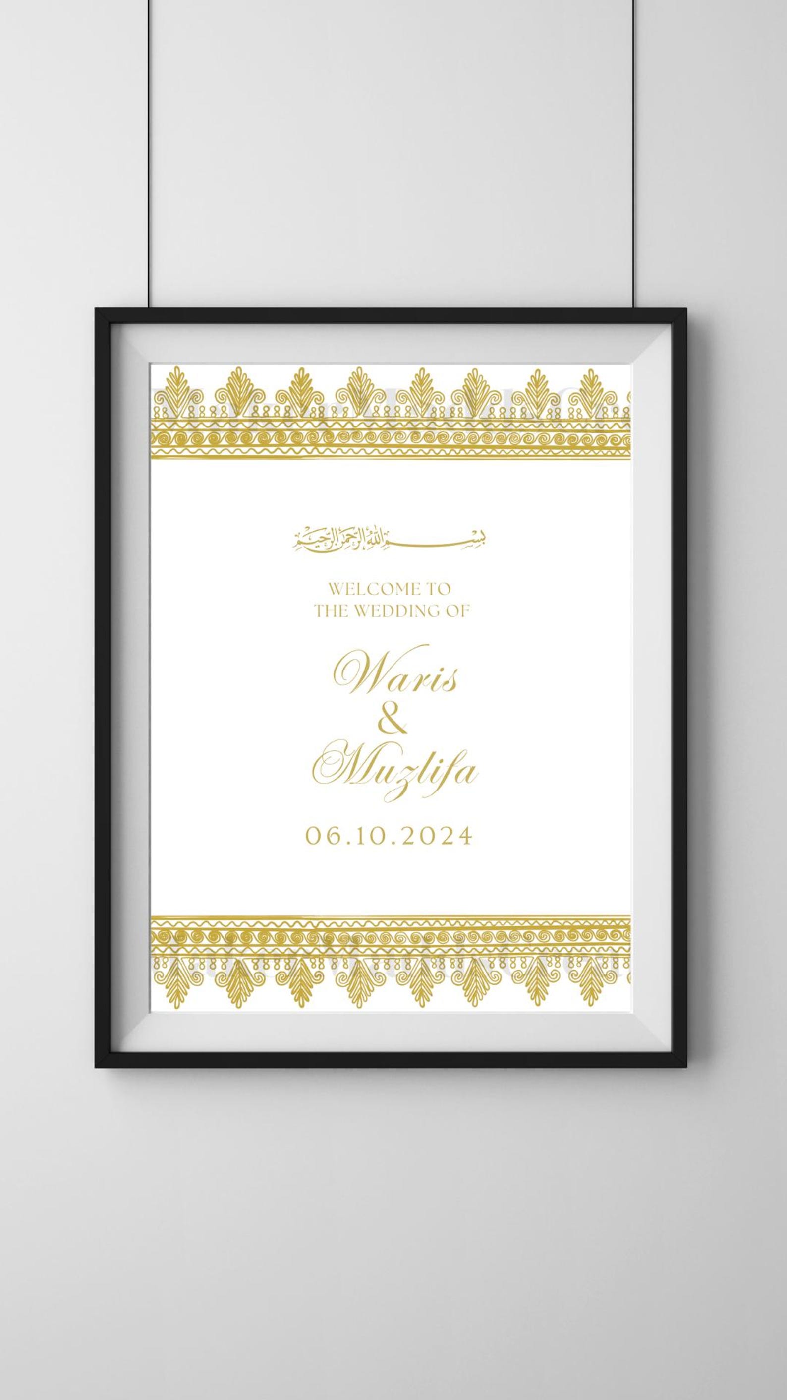 Wedding Walima Henna Night Nikkah Engagement Entrance Sign With ...