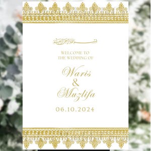 Wedding Walima Henna Night Nikkah Engagement Entrance Sign With ...