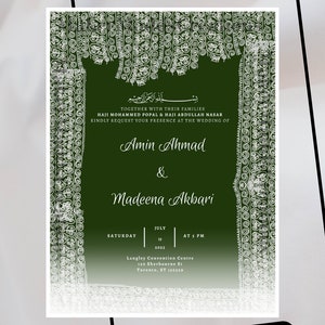 Afghan Charmay Design Wedding Invitation - Etsy