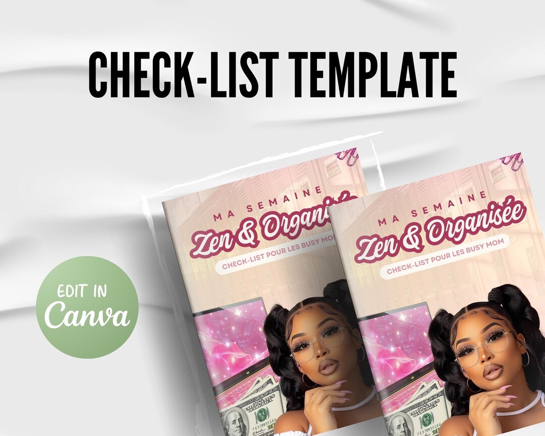 Customizable Checklist Template for Busy Moms | Editable, DIY Canvas ...