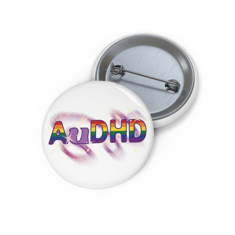 Autism & ADHD Custom Pin Buttons | LGBT+ Pride | 6 Stripe Pride Flag - Etsy