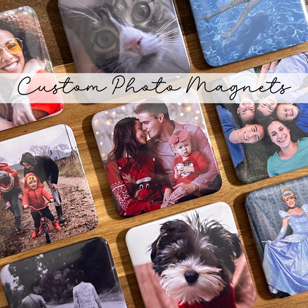 Personalized Photo Fridge Magnets: Custom 2" Square Set of 9 - Etsy