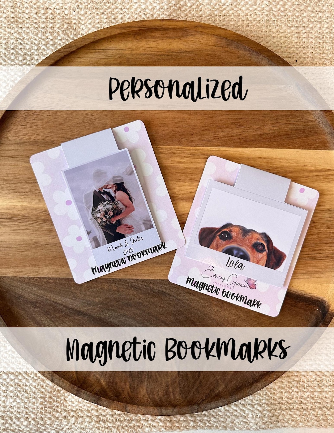 Personalized Photo Magnetic Bookmark: Custom Book Accessory - Etsy
