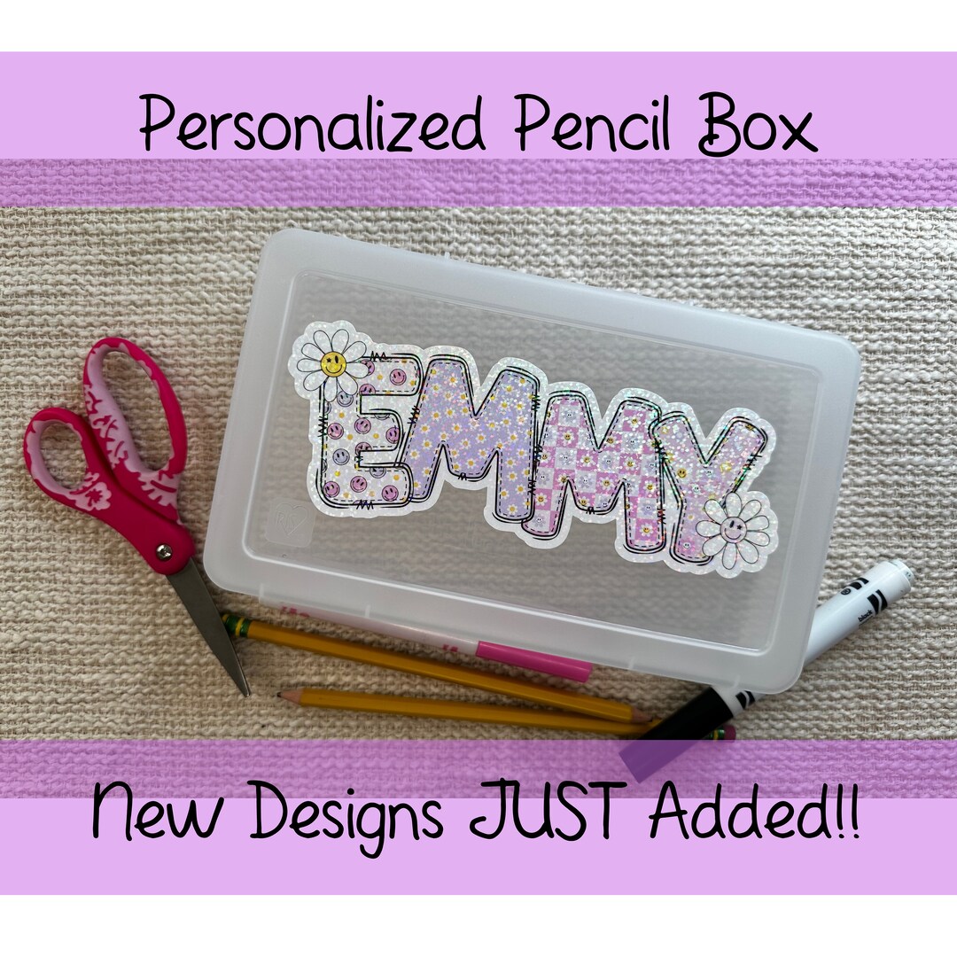 Personalized Pencil Box, Pencil Boxes, Back to School, Customizable School Supplies, Gift for ...