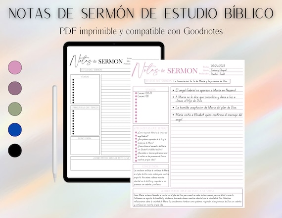 Notas De Sermones Imprimibles Para Adultos