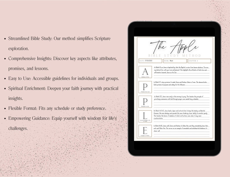 APPLE Bible Study Template- Instant Download- Printable - Etsy