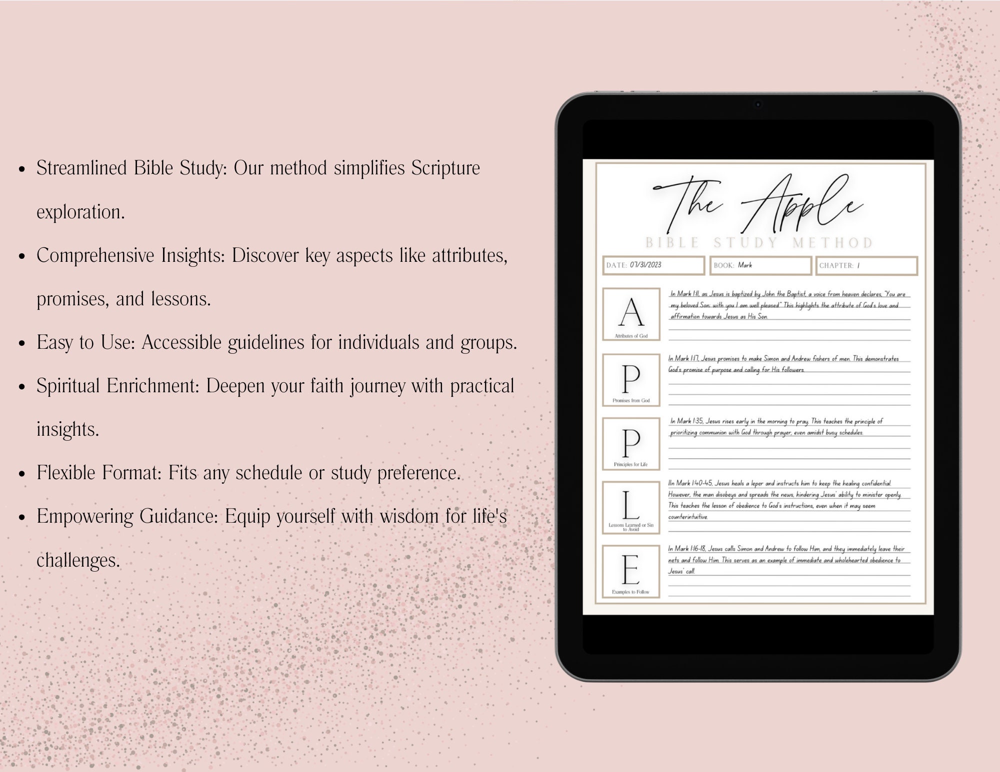 APPLE Bible Study Template- Instant Download- Printable - Etsy