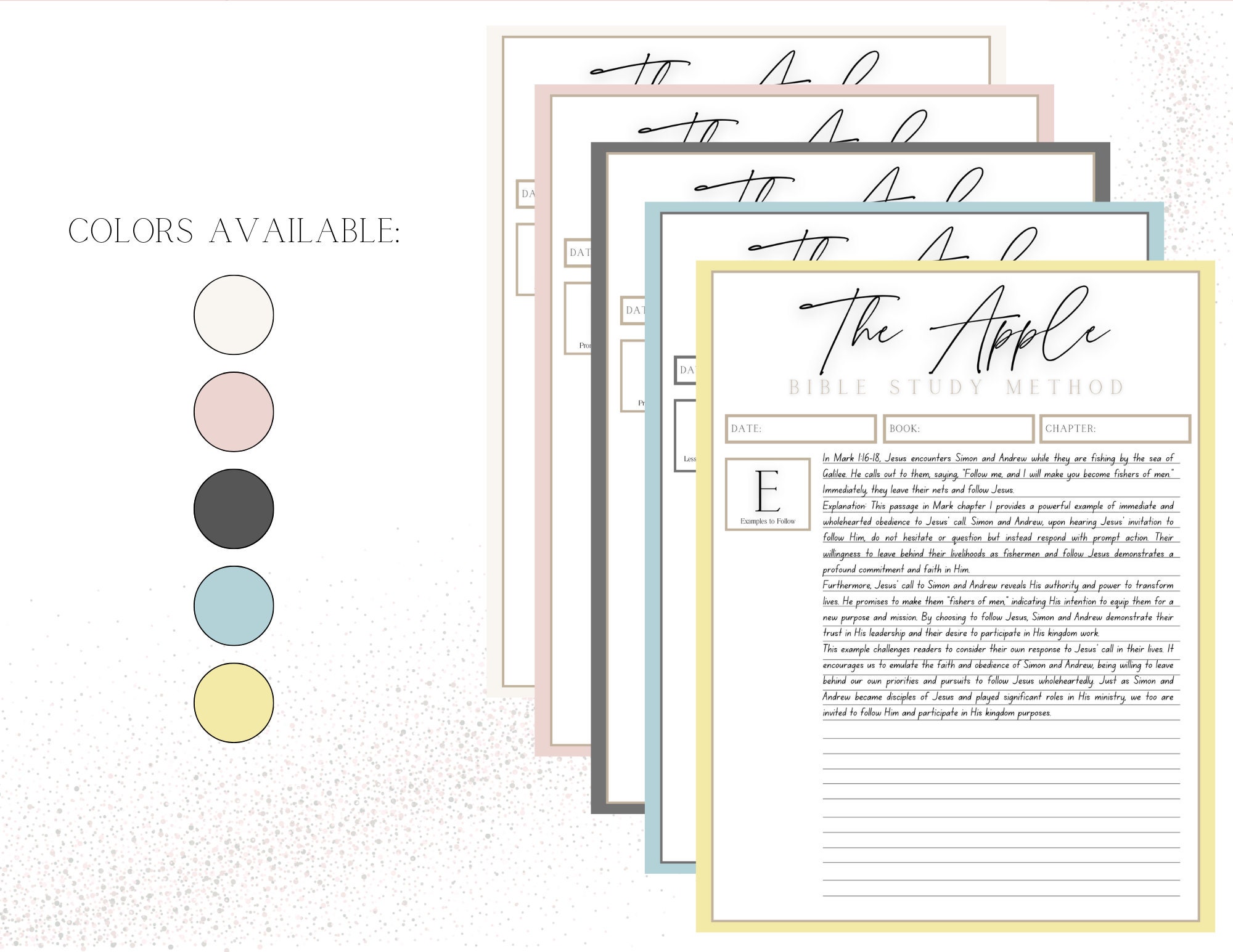 APPLE Bible Study Template- Instant Download- Printable - Etsy