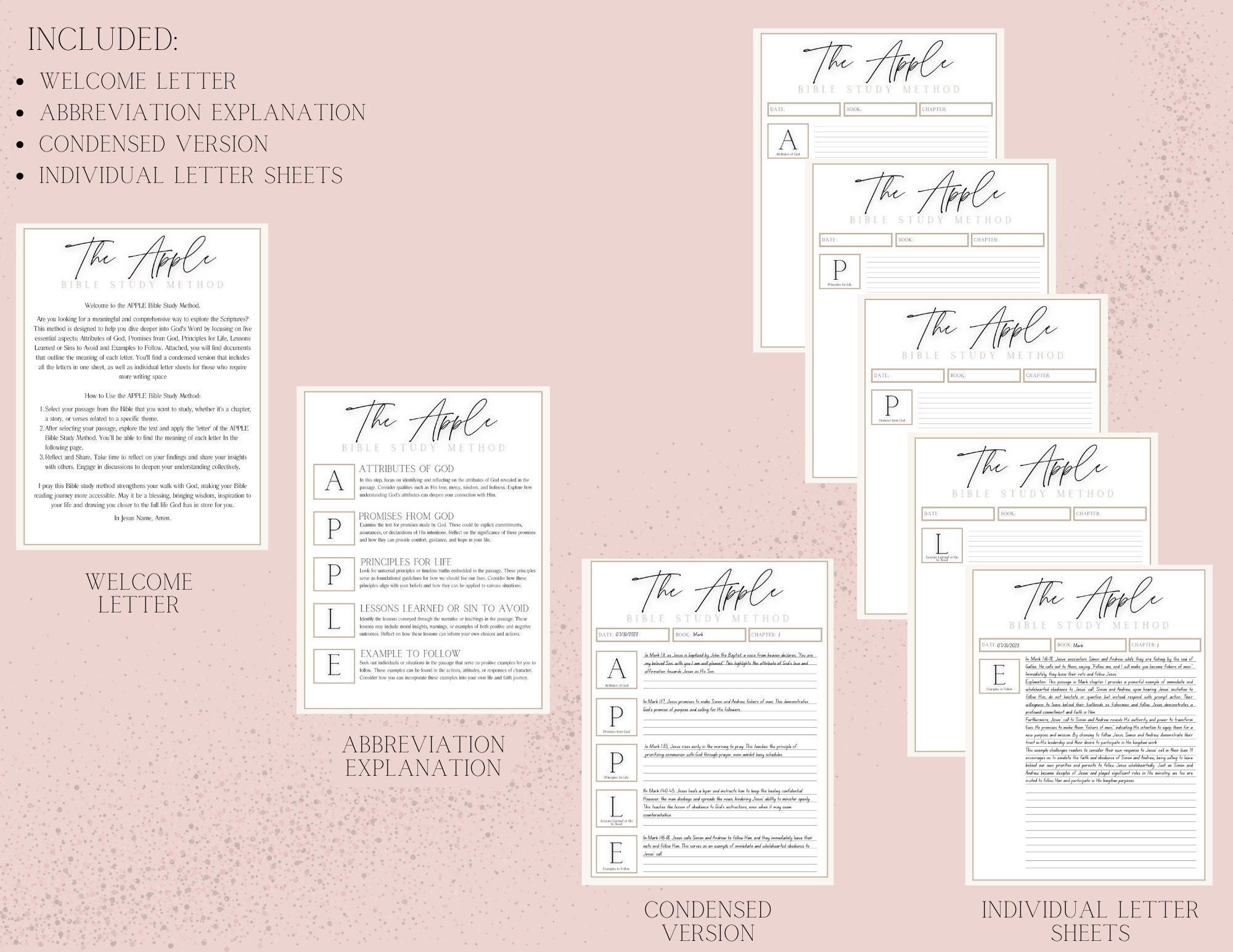 APPLE Bible Study Template- Instant Download- Printable - Etsy