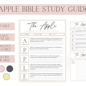 APPLE Bible Study Template- Instant Download- Printable - Etsy