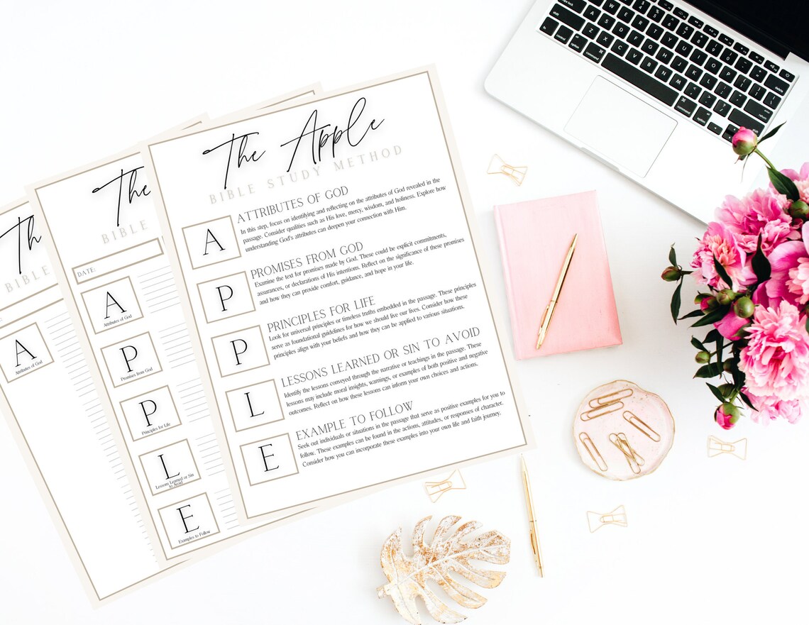 APPLE Bible Study Template- Instant Download- Printable - Etsy