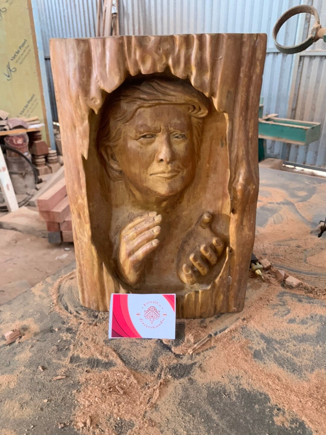 Donald Trump Sculpture Wood Paintings Canvas Prints Carving Wood - Etsy