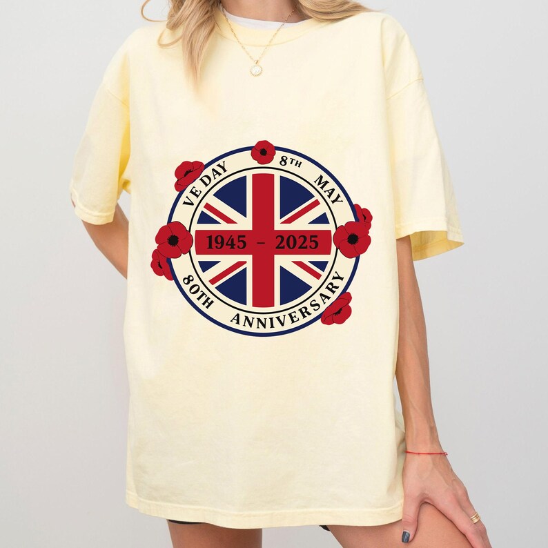 VE Day 80th Anniversary Png Bundle, UK Flag Shirt Png, Poppy ...